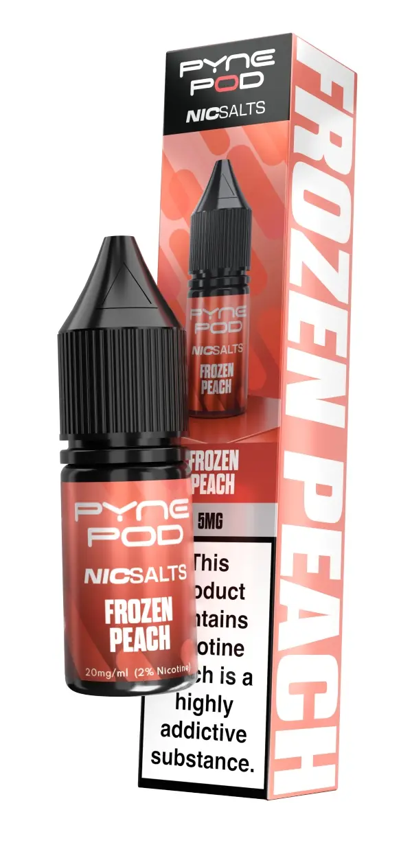 Frozen Peach Nic Salt E-Liquid by Pyne Pod 10ml - 5mg | Vape And Go