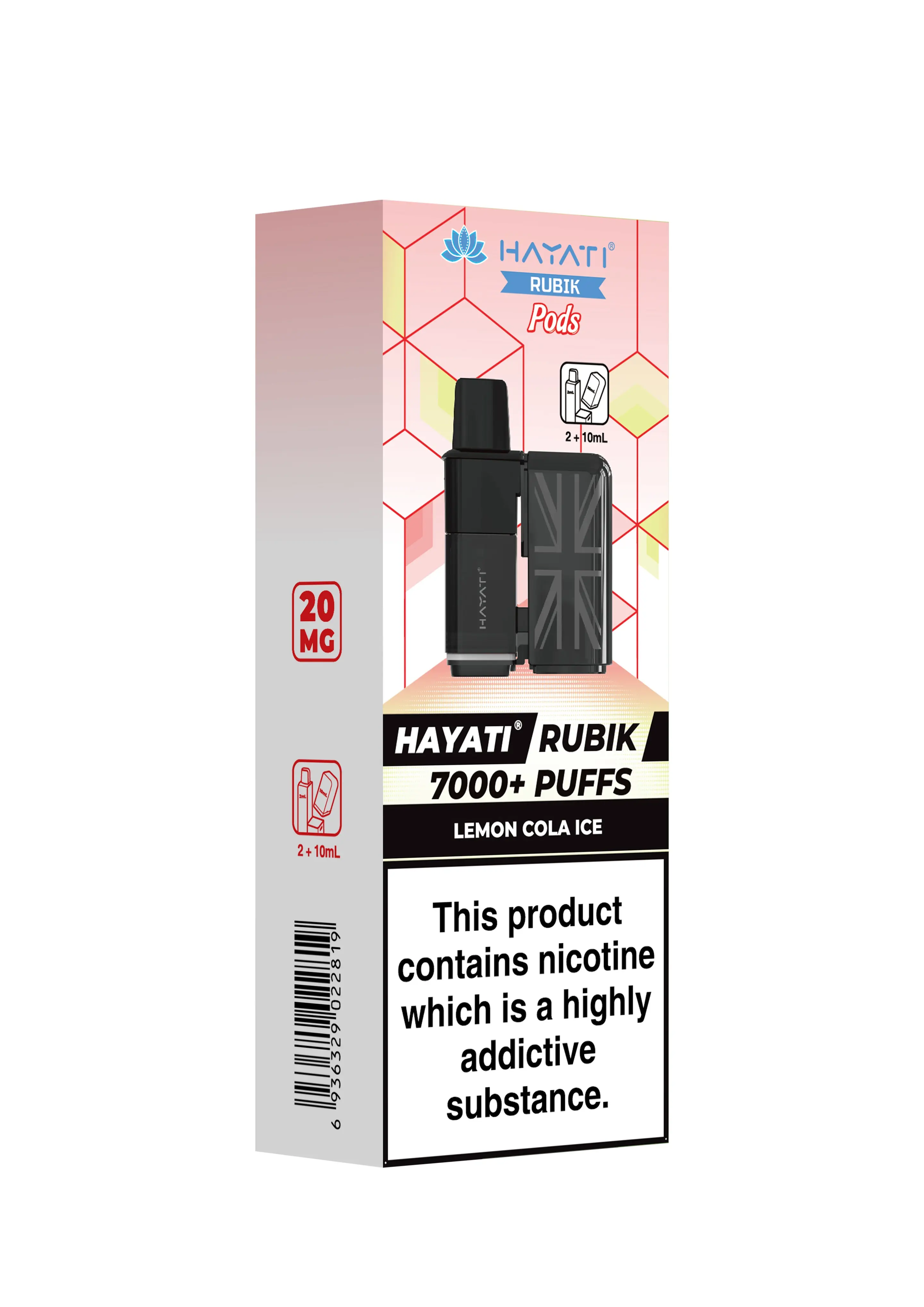 Hayati Rubik 7k Prefilled Pods - 20mg - Lemon Cola Ice | Vape And Go