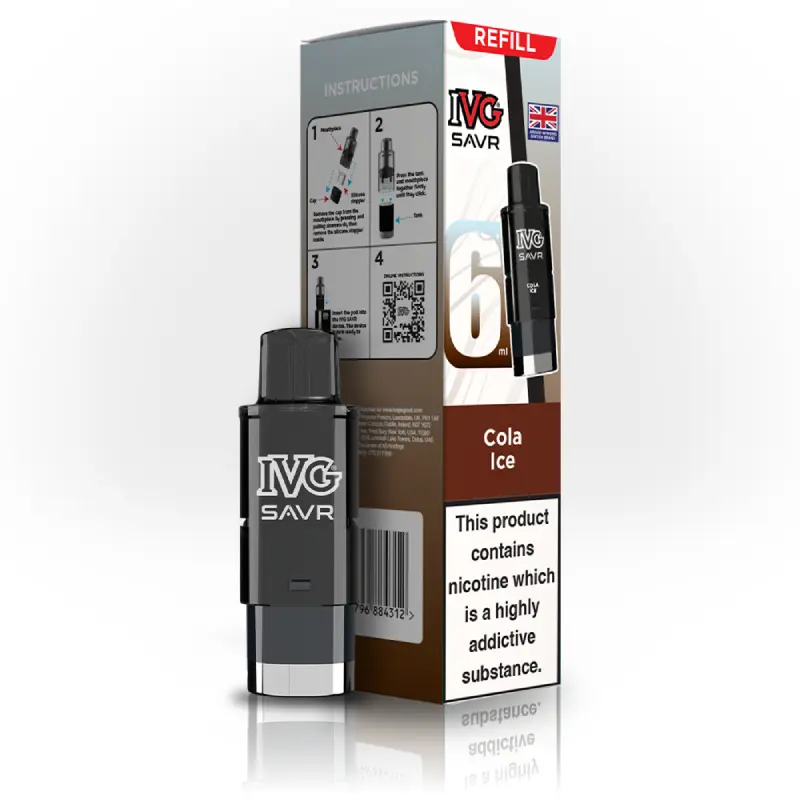 IVG SAVR Prefilled Disposable Vape Pods 20mg - Cola Ice | Vape And Go