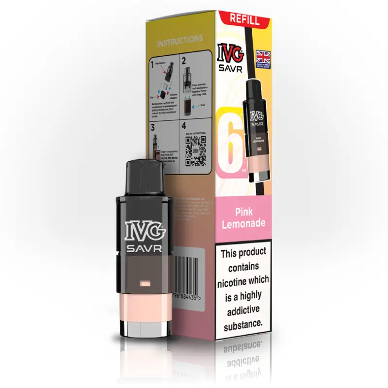 IVG SAVR Prefilled Disposable Vape Pods 20mg - Pink Lemonade | Vape And Go