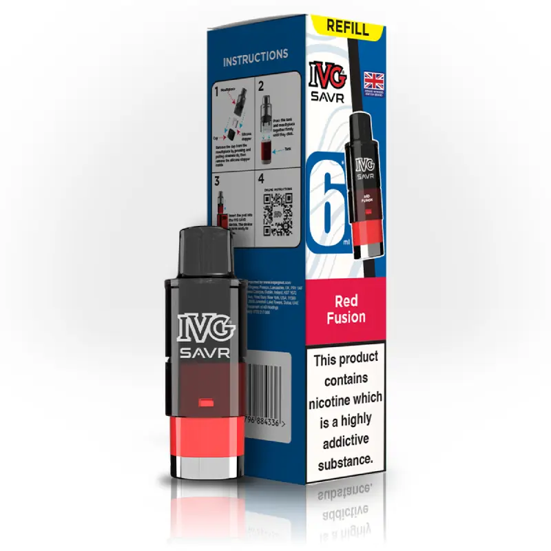 IVG SAVR Prefilled Disposable Vape Pods 20mg - Red Fusion | Vape And Go