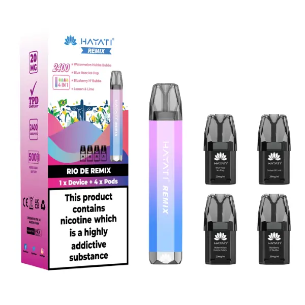 Hayati Remix 2400 Disposable now available at 20% Off | Vape and Go