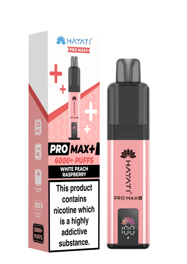 Hayati Pro Max+ 6000 - White Peach Raspberry | Vape and Go